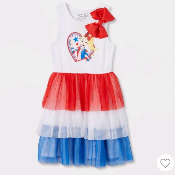 JoJo Siwa | Dresses | Girls Jojo Siwa Americana Tutu Dress Redwhiteblue ...